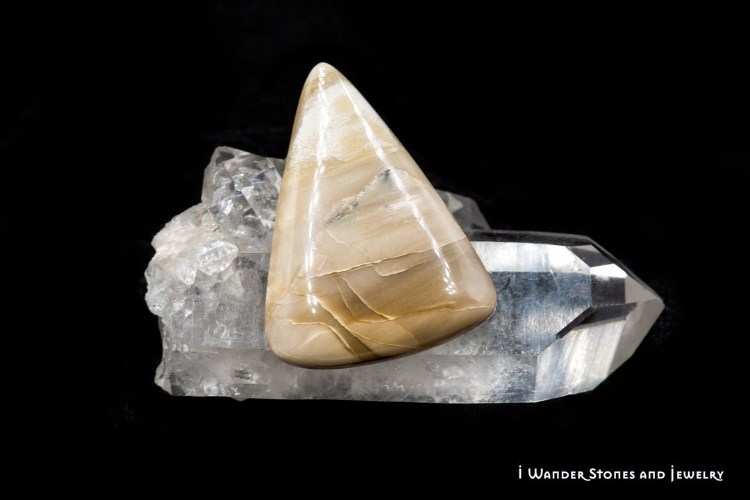Petrified Wood Cabochon, Triangular Shape, Jewelry Making - Etsy