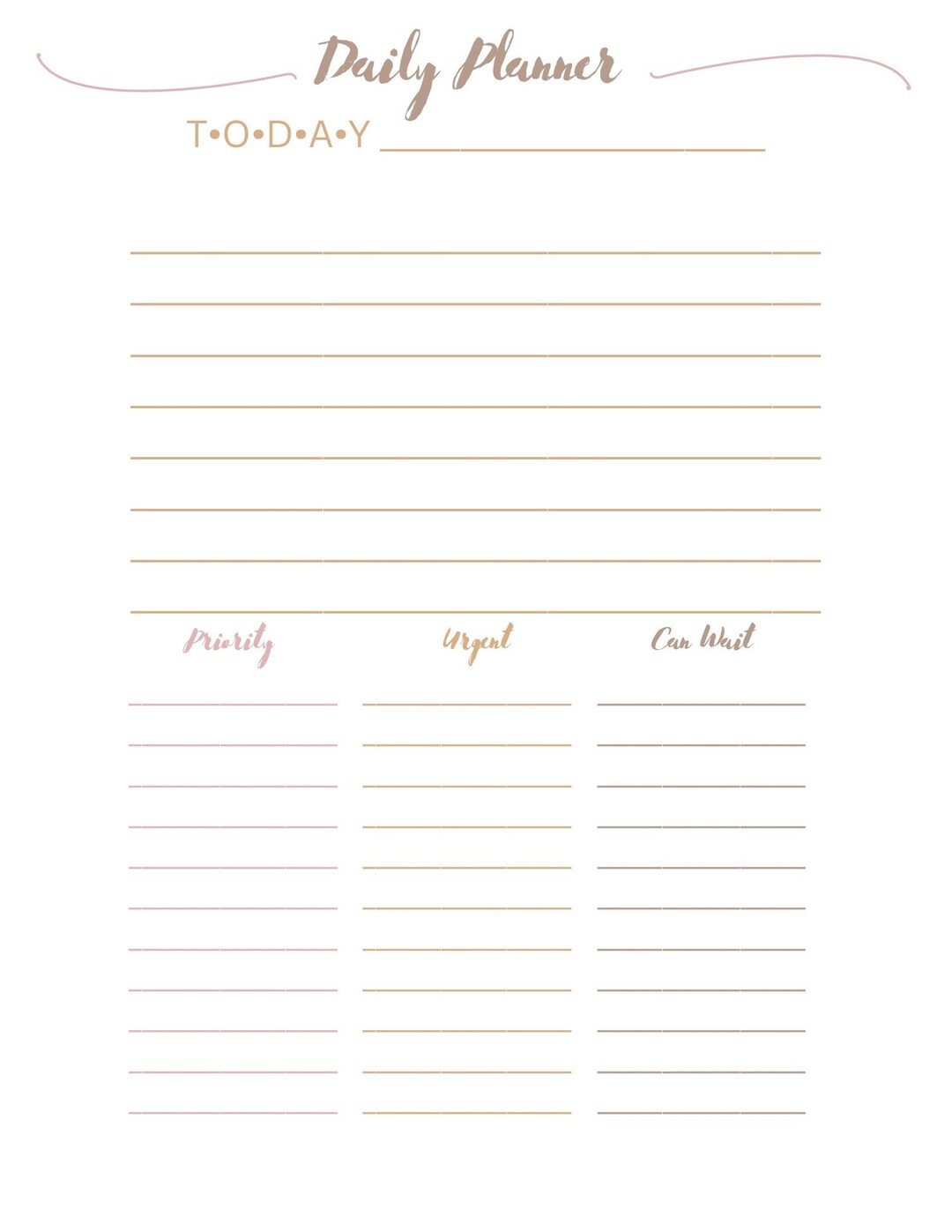 Sunset Ombré Daily Planner - Etsy