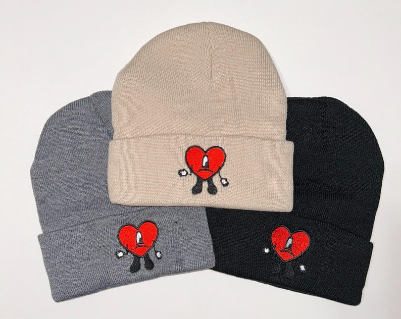 Bad Bunny Beanie Un Verano Sin Ti Beanie Bad Bunny Heart Beanie - Etsy