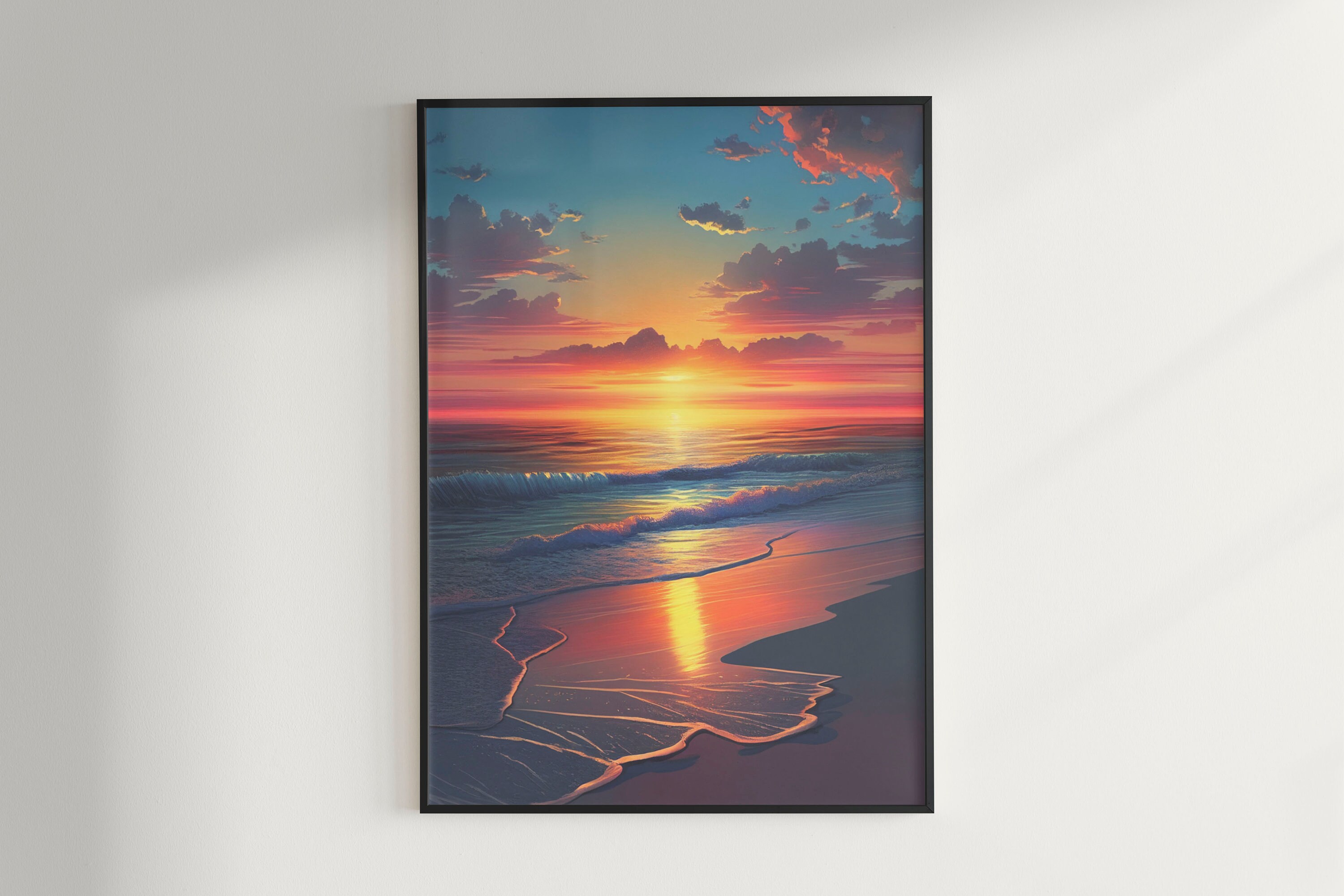 Beach Sunset Print Bundle Horizon Poster Palm Tree Sunset Print Sunset ...
