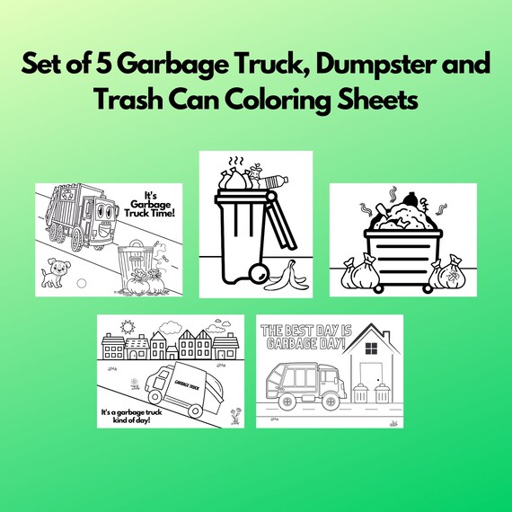 Garbage Can Coloring Pages