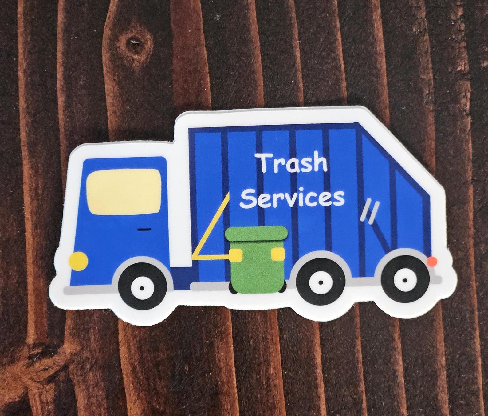 Pack of 3 Vinyl Garbage Truck Die Cut Decal Stickers Gift for Christmas ...