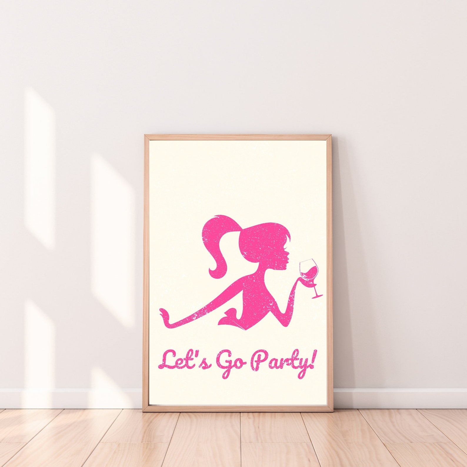 Let's Go Party Barbie Theme Poster Bar Cart Decor Bar - Etsy