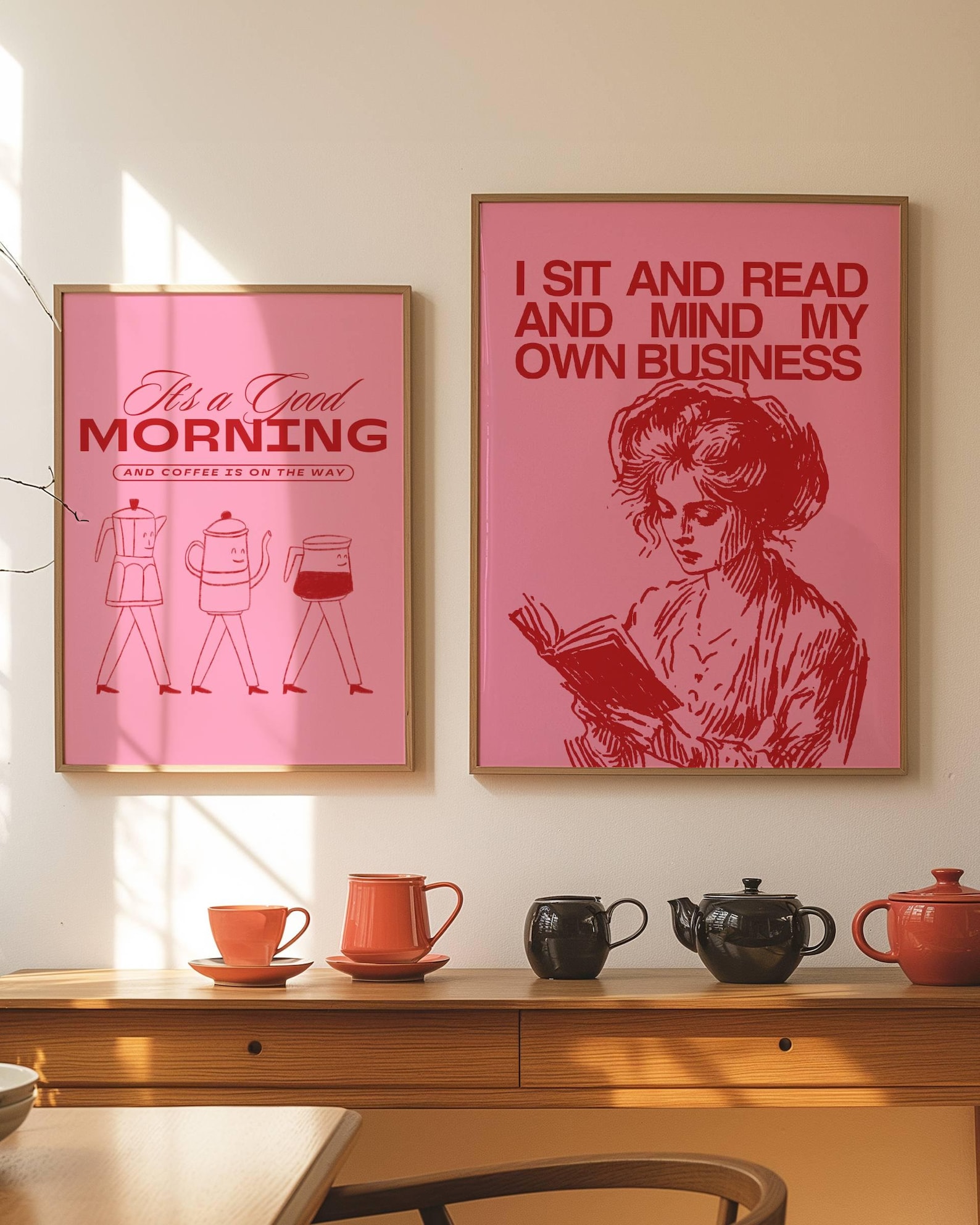 Reading Poster, Mind My Own Business, Coquette Prints, Trendy Prints ...