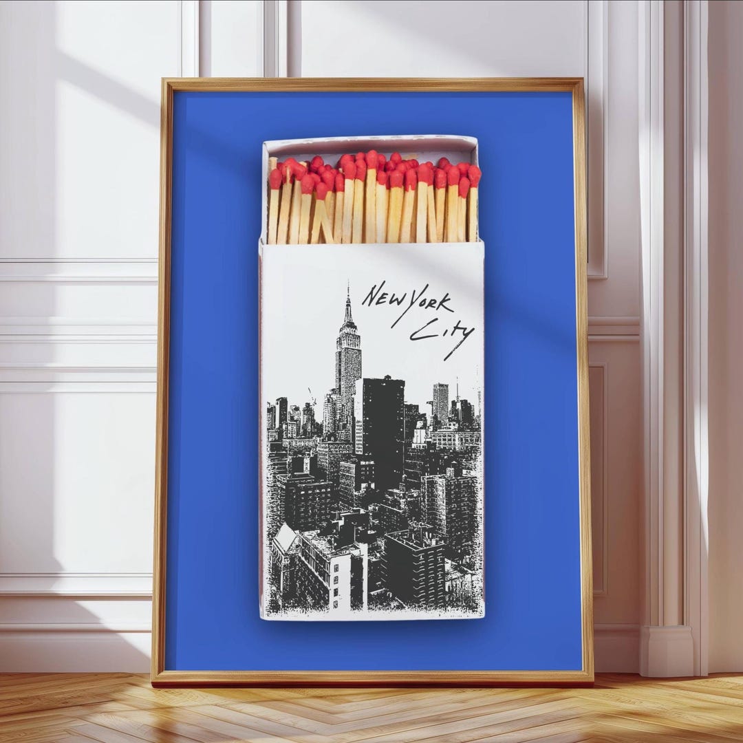 Matchbox Wall Art, NYC Wall Art, New York City Prints, Trendy Wall Art ...