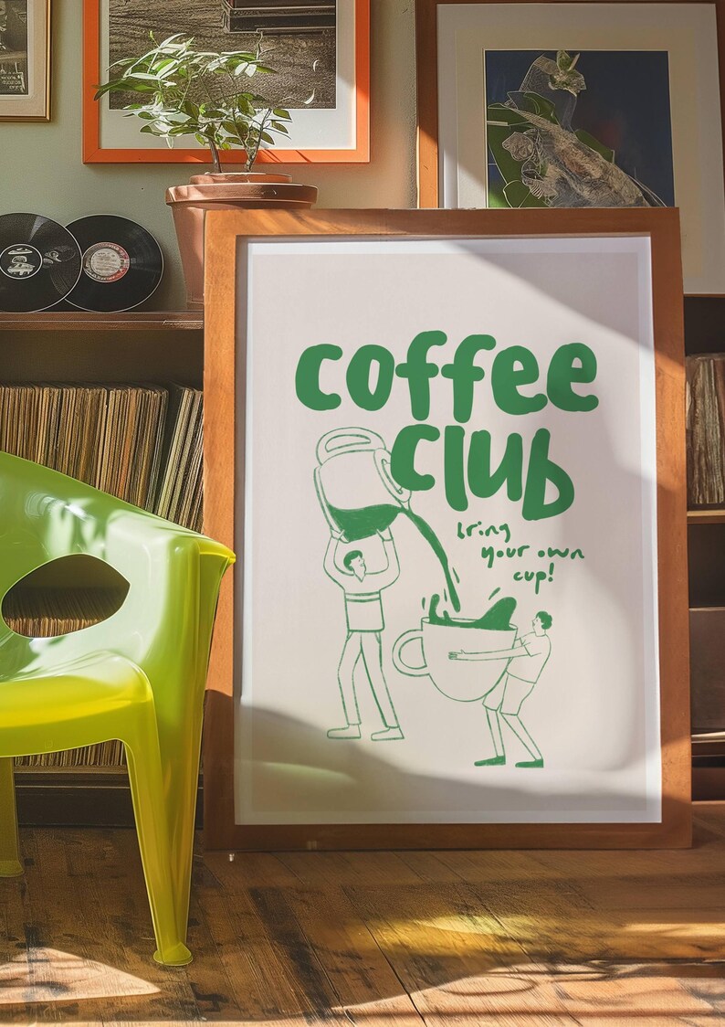 Coffee Bar Prints, Coffee Bar Decor, Coffee Club, Cute Kitchen Prints ...