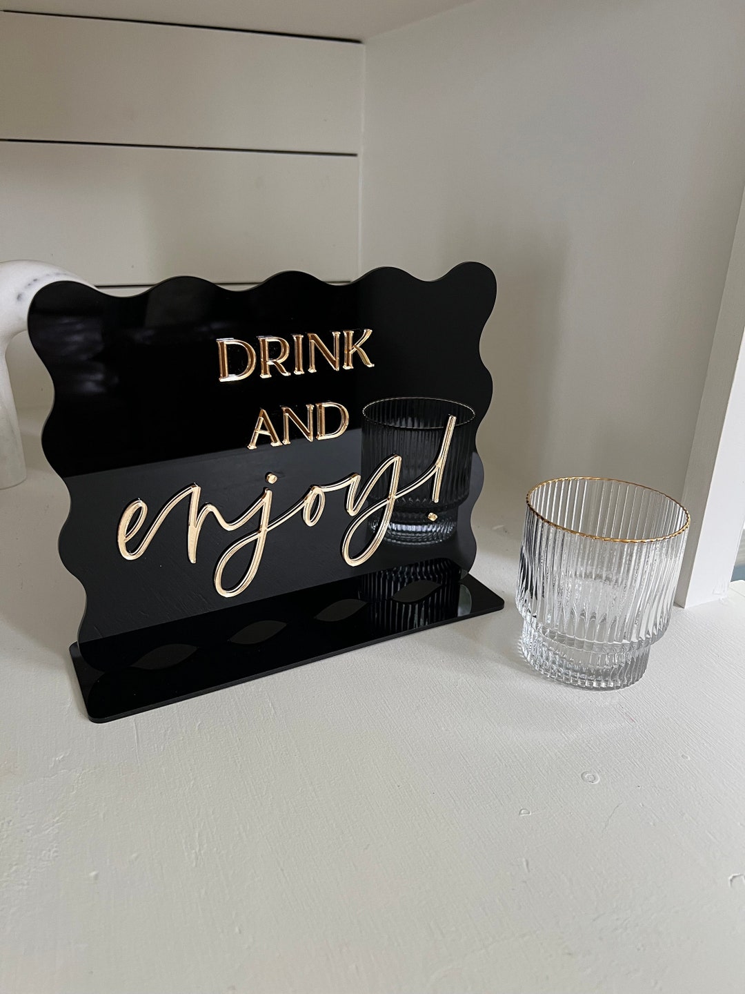 Acrylic Bar Sign | Small Business Bar Sign | Reversible Bar Sign ...