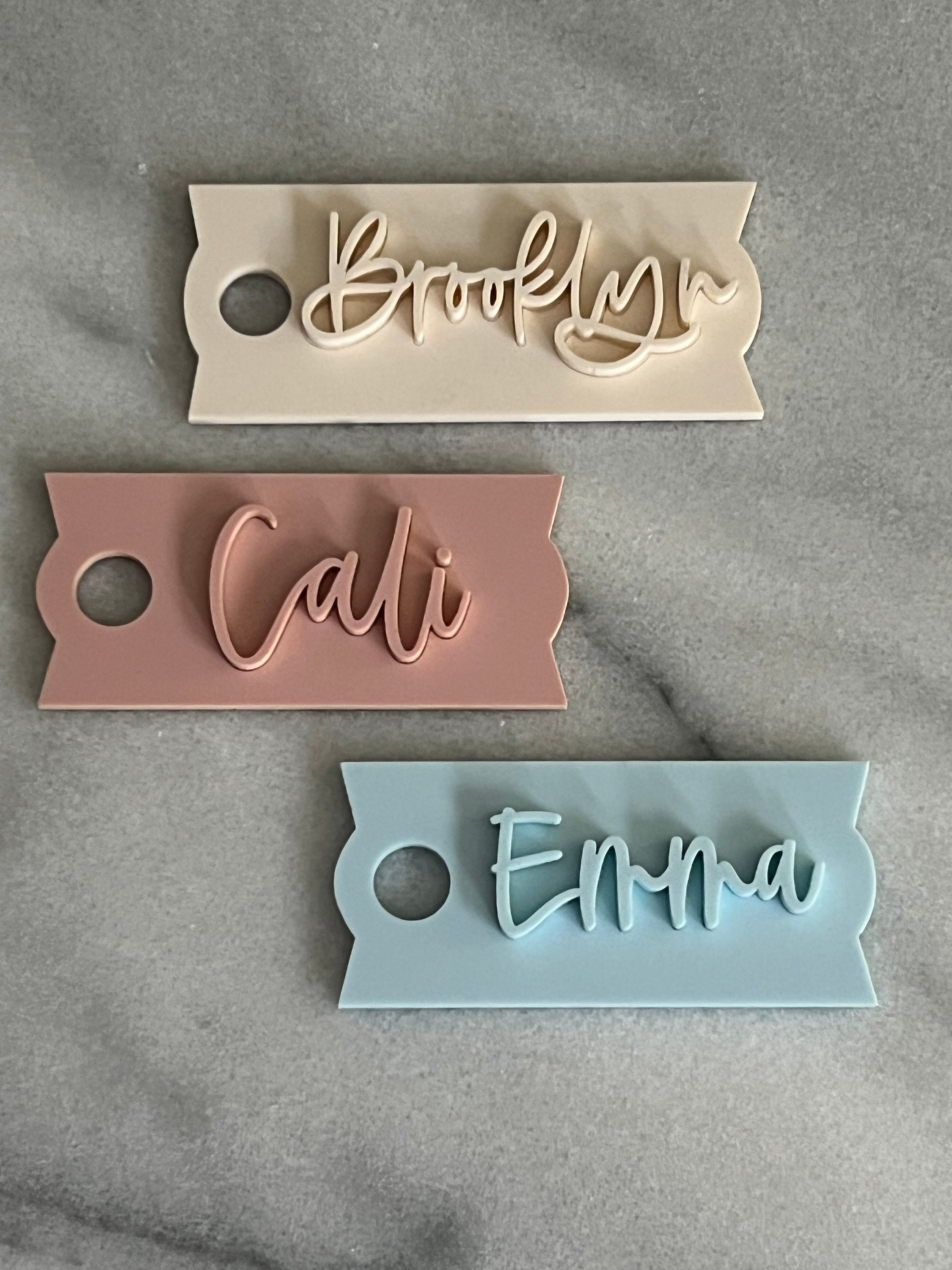 Custom Stanley Topper Acrylic Name Plate Personalized Tumbler Straw Tag ...