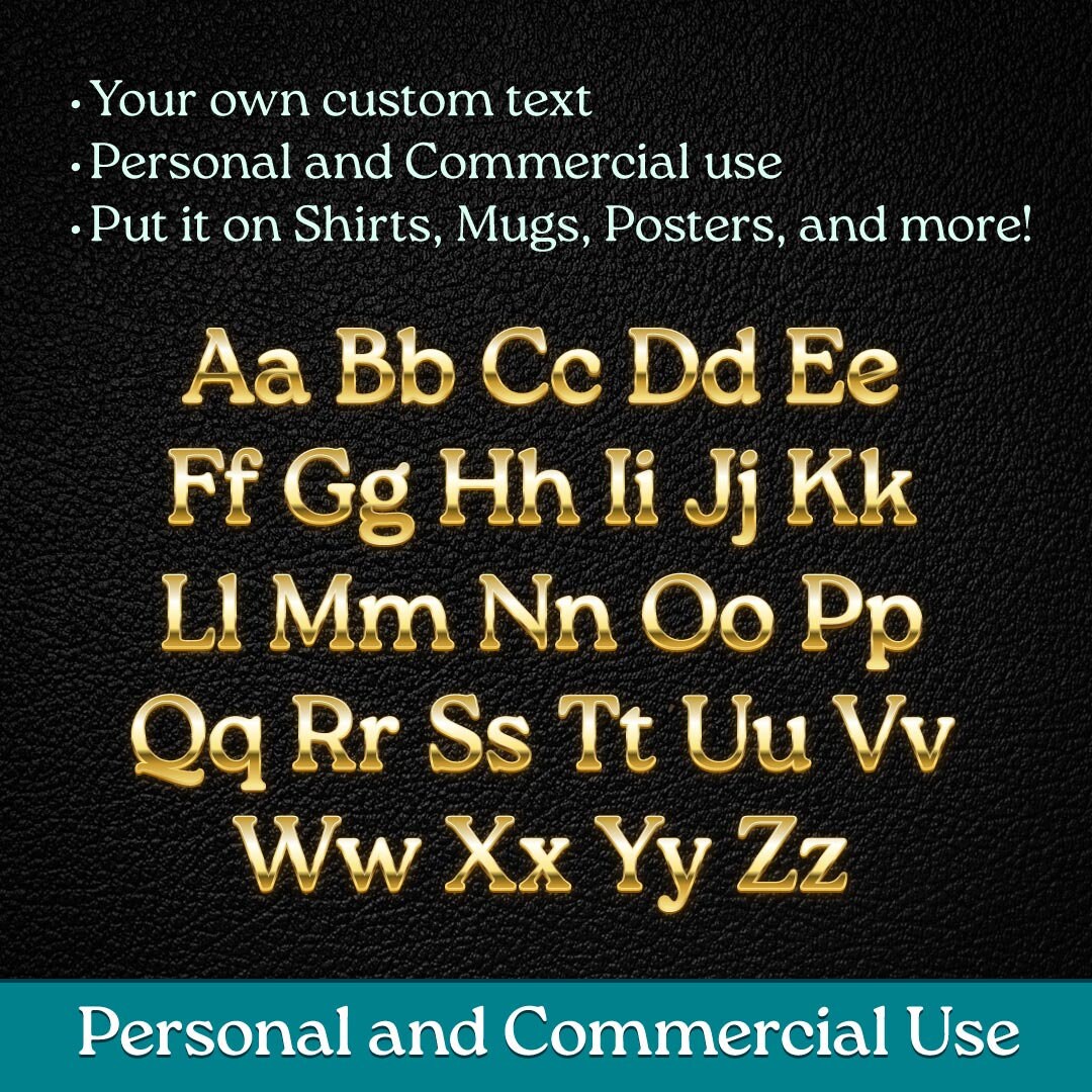 Custom Text Gold Metallic Effect Png, Your Name in Gold, Logo, Social ...