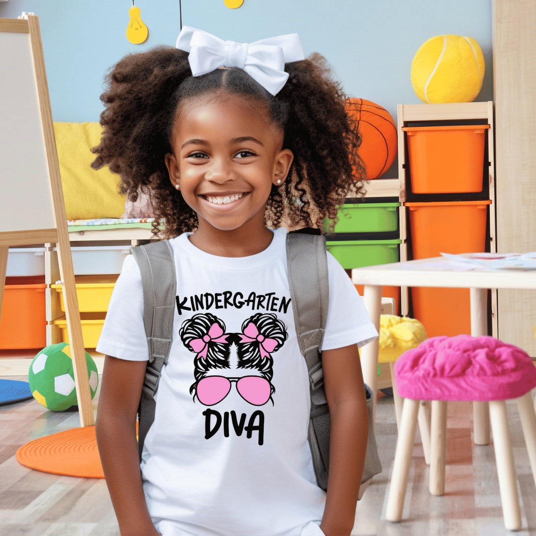 Kindergarten Diva T-shirt for Girl Kindergarten Kids Shirt - Etsy