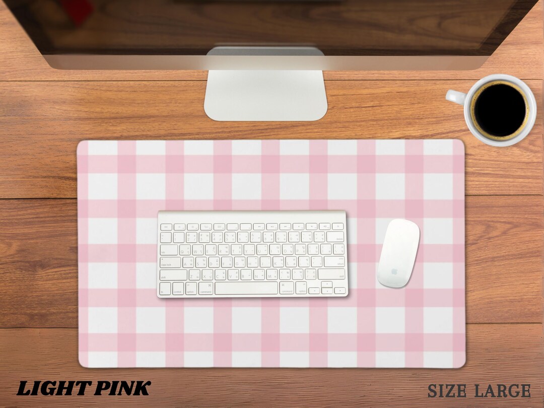 Gingham Desk Pad, Checkered Desk Mat, Aesthetic Desk Pad, Large Gaming ...