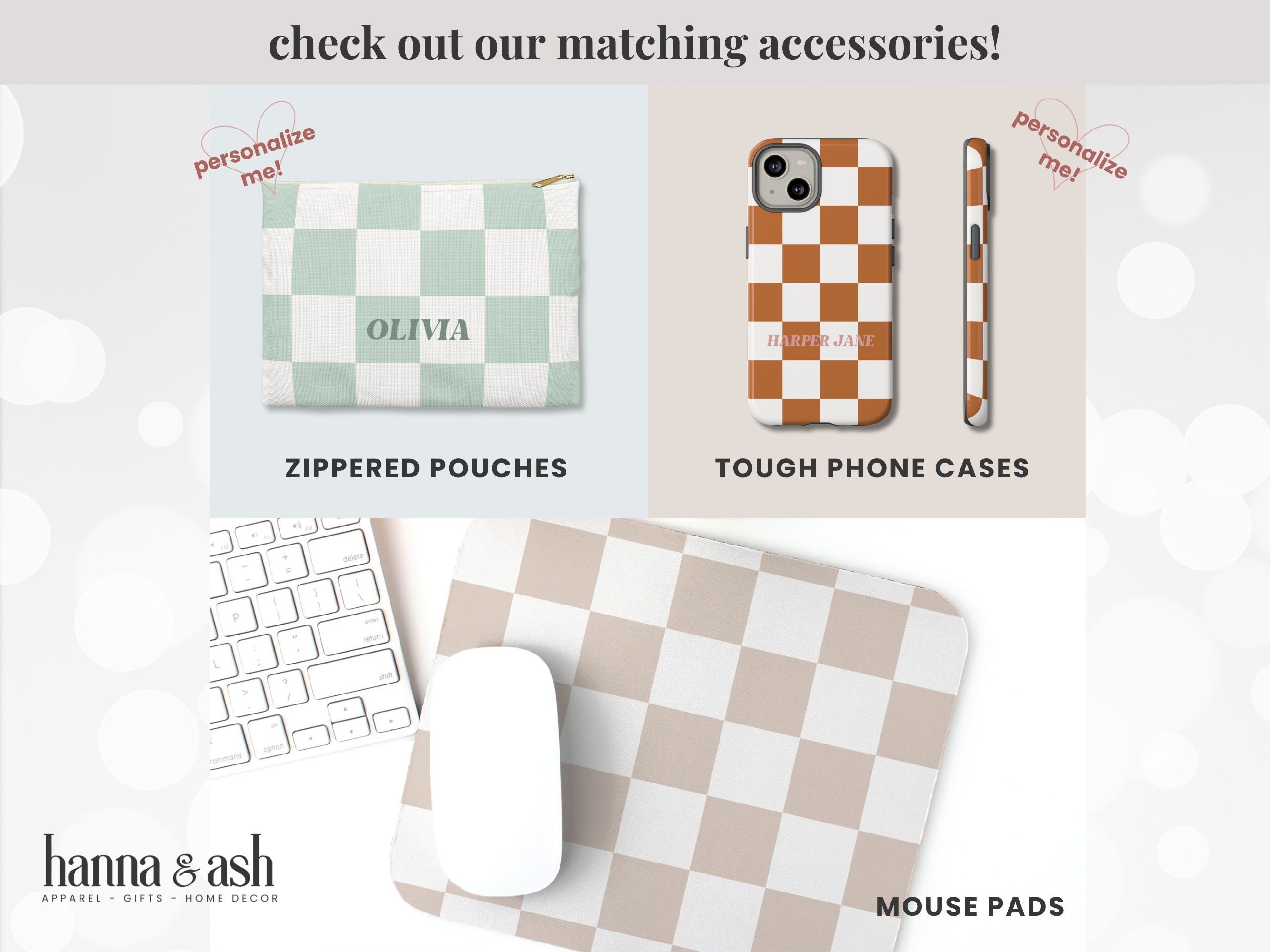 Checkered Desk Mat, Aesthetic Desk Pad, Large Gaming Mouse Pad ...