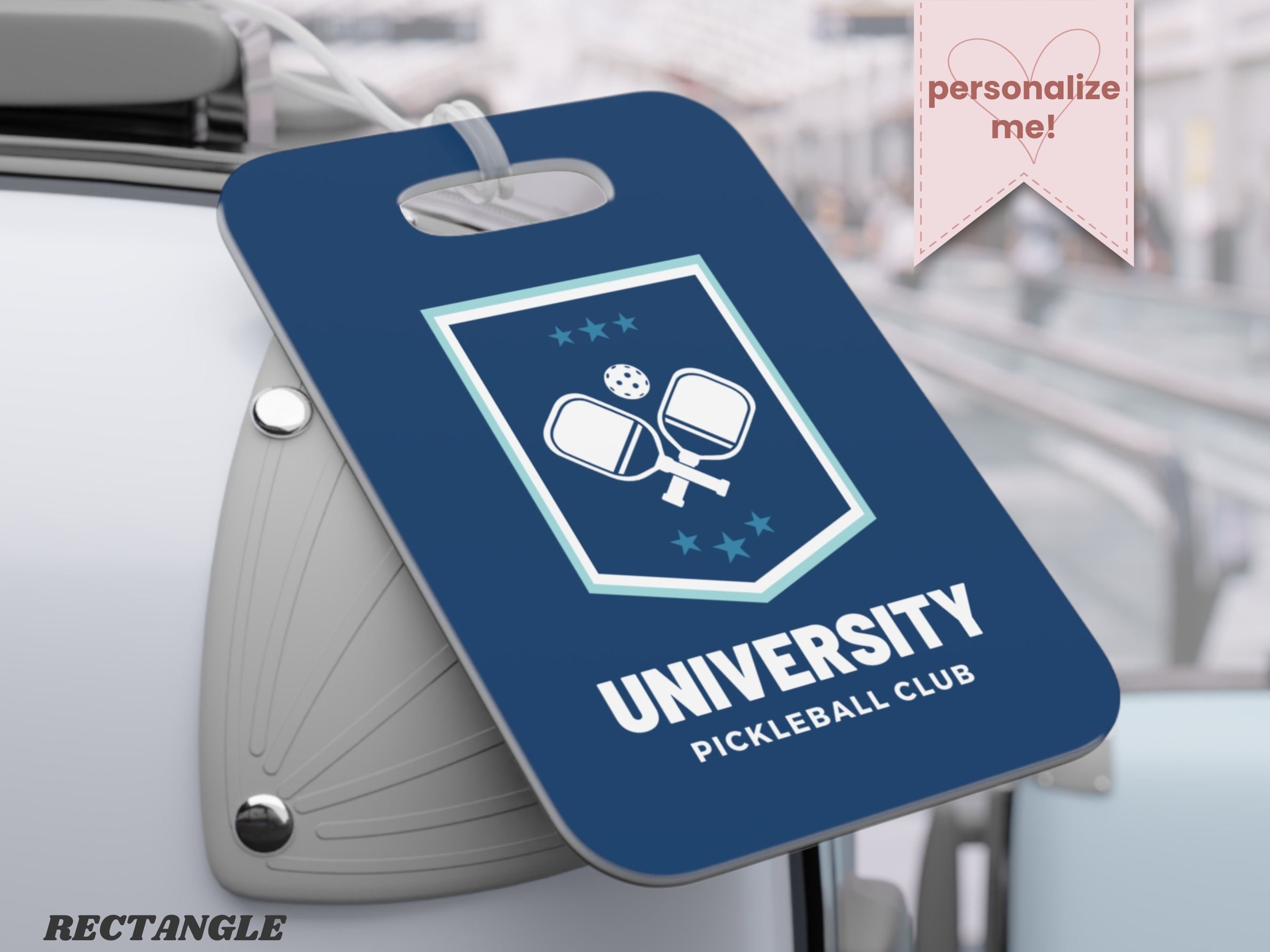 Custom Pickleball Club Bag Tag, Tennis Luggage Tag, Personalized Team ...
