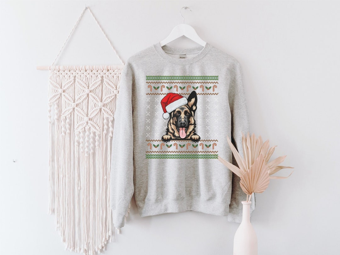 German Shepherd Christmas Sweater, Dog Ugly Sweater, Funny Christmas ...