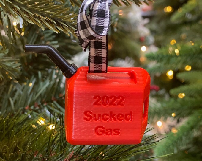 2022 Sucked Gas Funny Christmas Tree Ornament | Biden Inflation Gas ...