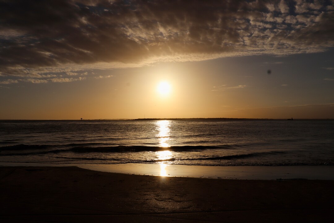 November Beach Sunset - Etsy