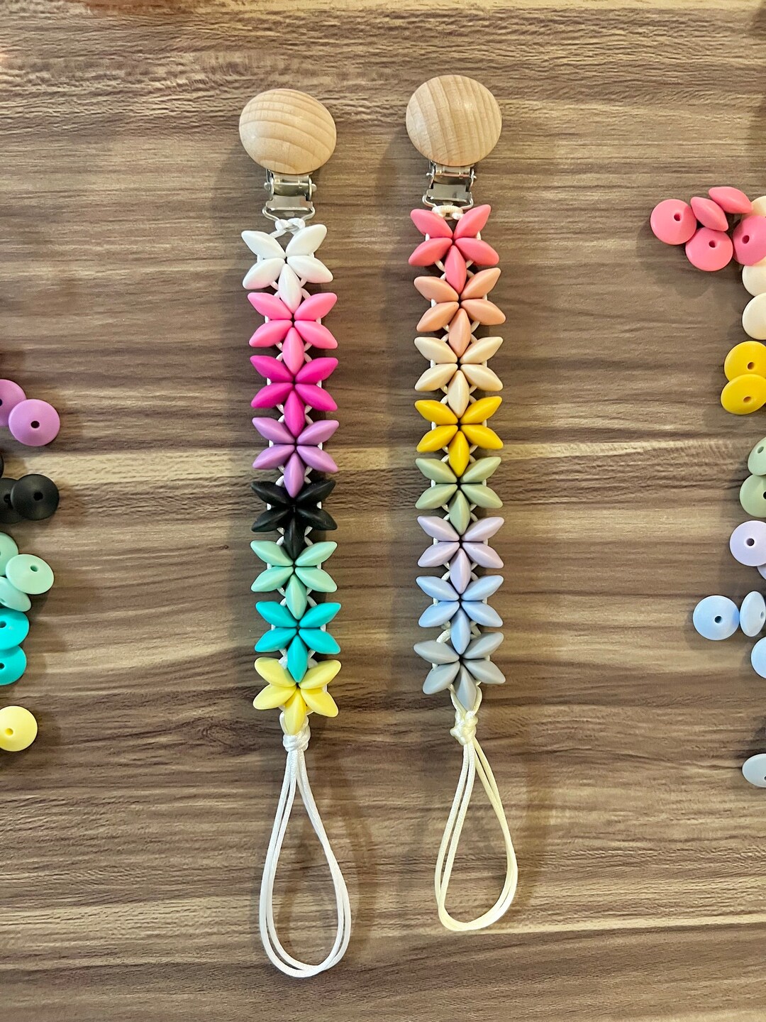 Silicon Bead Paci Clip Silicon Bead Pacifier Clip Baby Accessories Baby ...