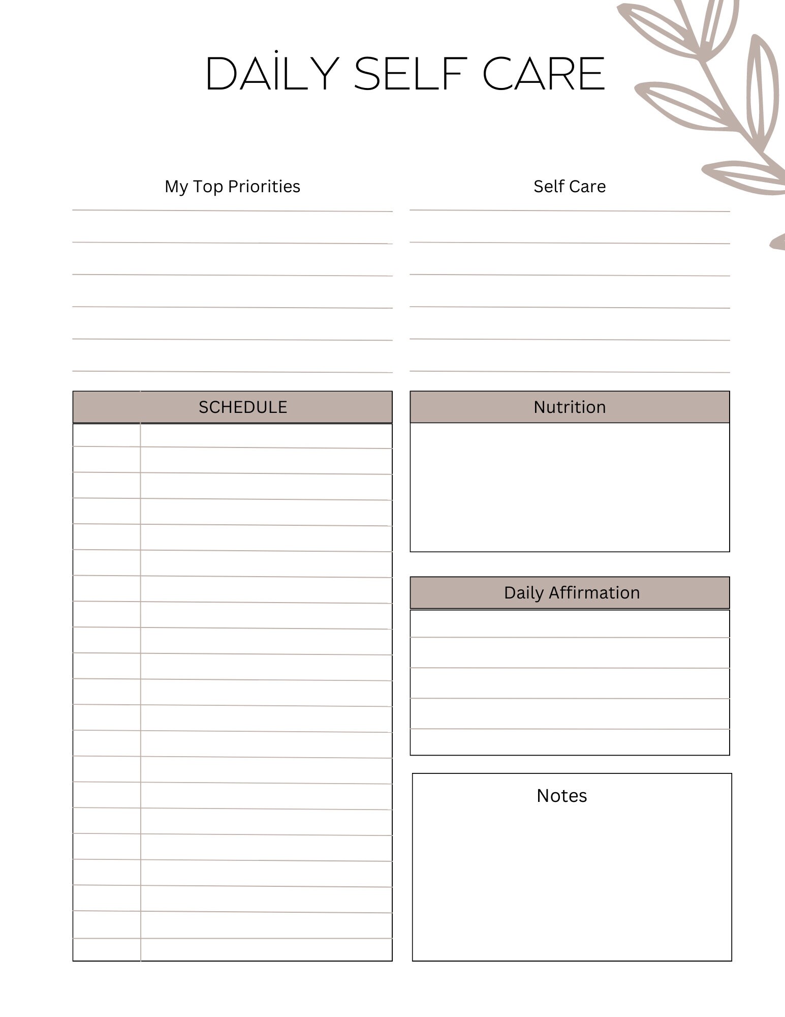 Printable Self Care Planner Bundle, Daily, Weekly, Monthly, Quarterly ...