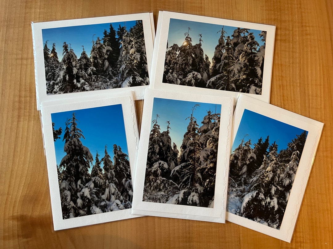Snowy Winter Scenes in the Mountains - Blank Photo Greeting Cards - Etsy