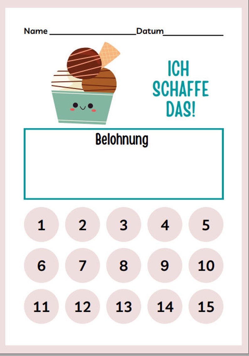 REWARD BOARD for Children / Motivation, Reward, Learning Aid / PDF for ...