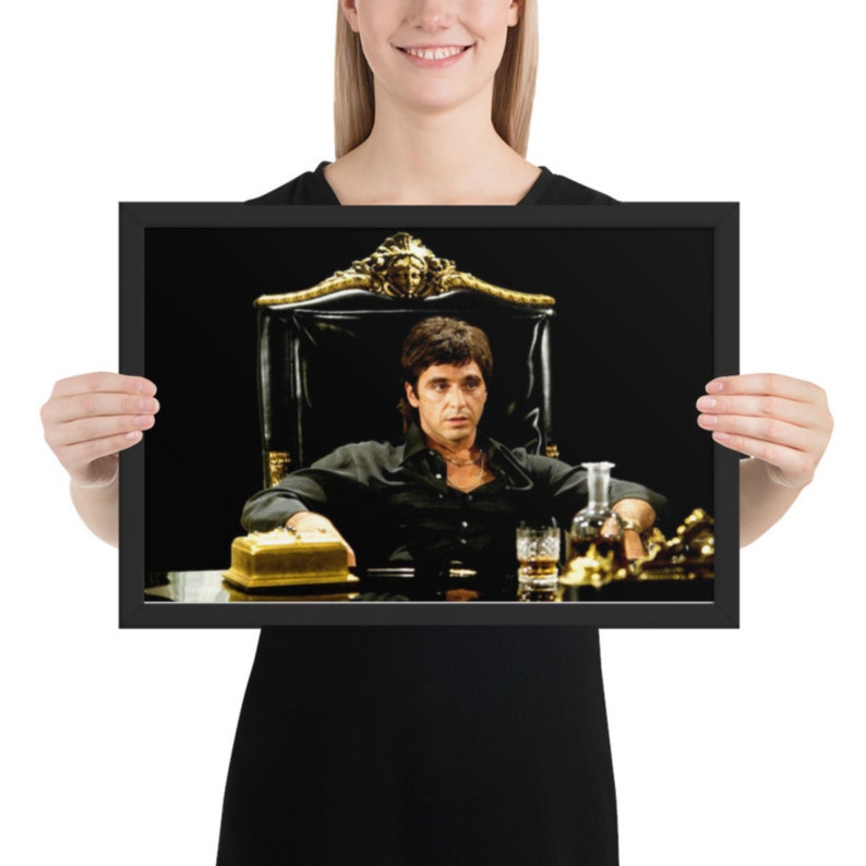 Scarface Movie (al Pacino) Framed Movie Poster 12″×18″ Matte Black ...