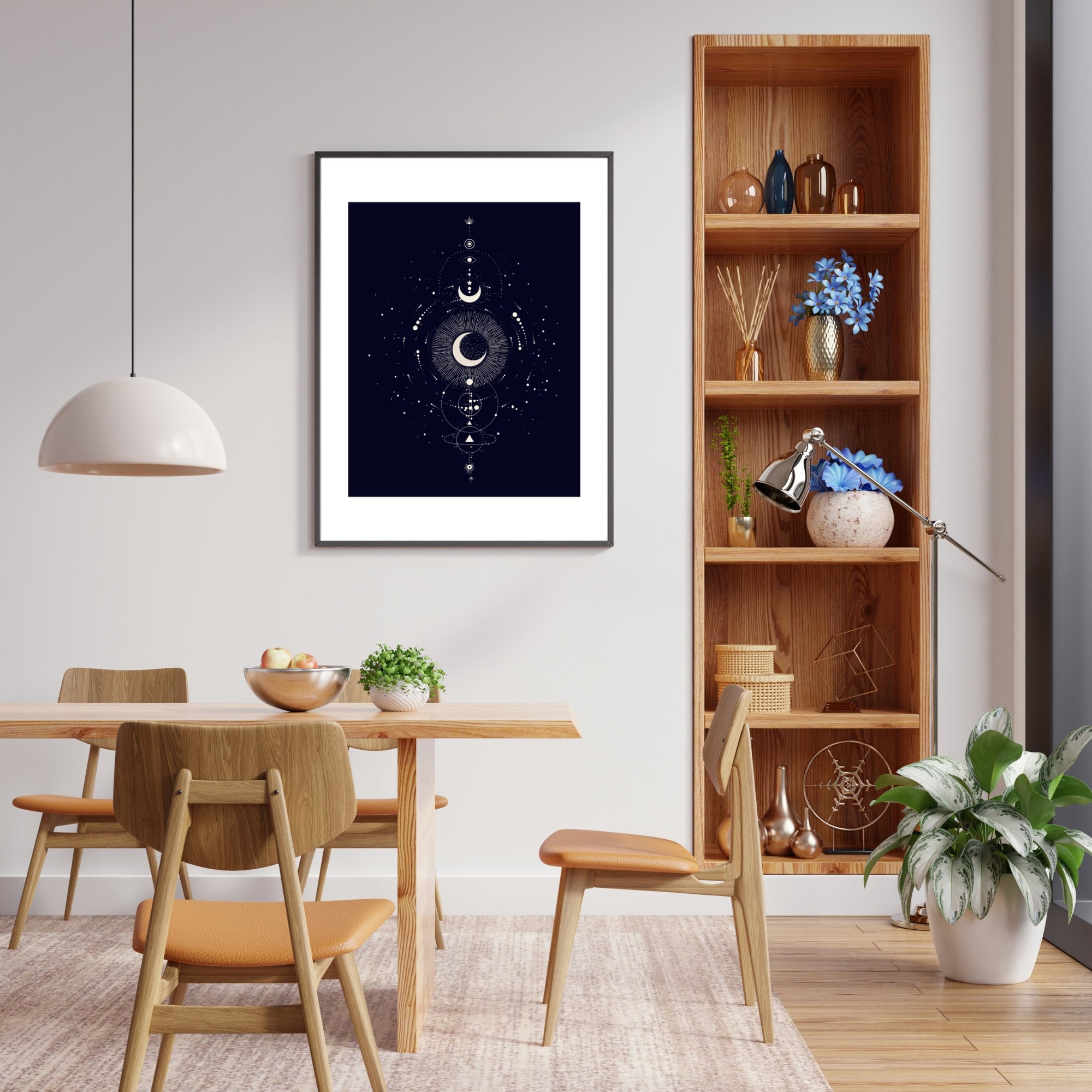 Celestial Astrology Poster Moon and Stars Wall Art - Etsy