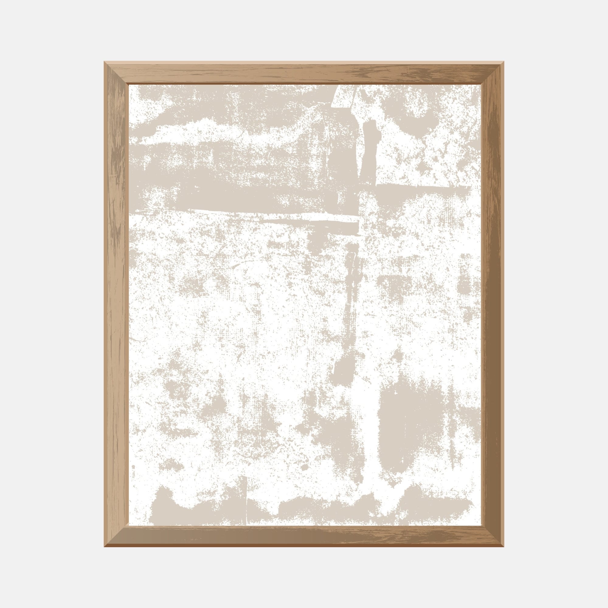 White Beige Texture Art Print, Abstract Neutral Brush Stroke Art ...