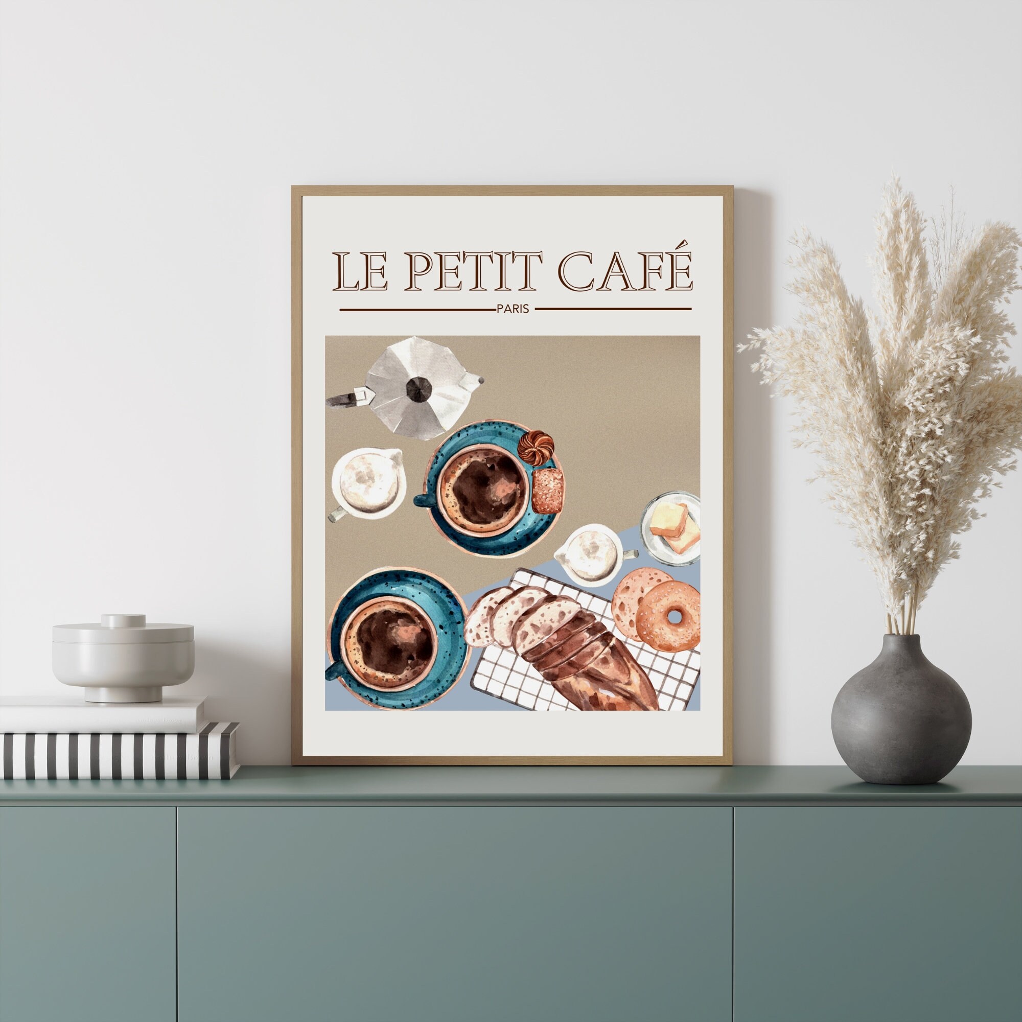 French Cafe Poster, Kitchen Wall Art, Printable Breakfast Art, Coffee ...