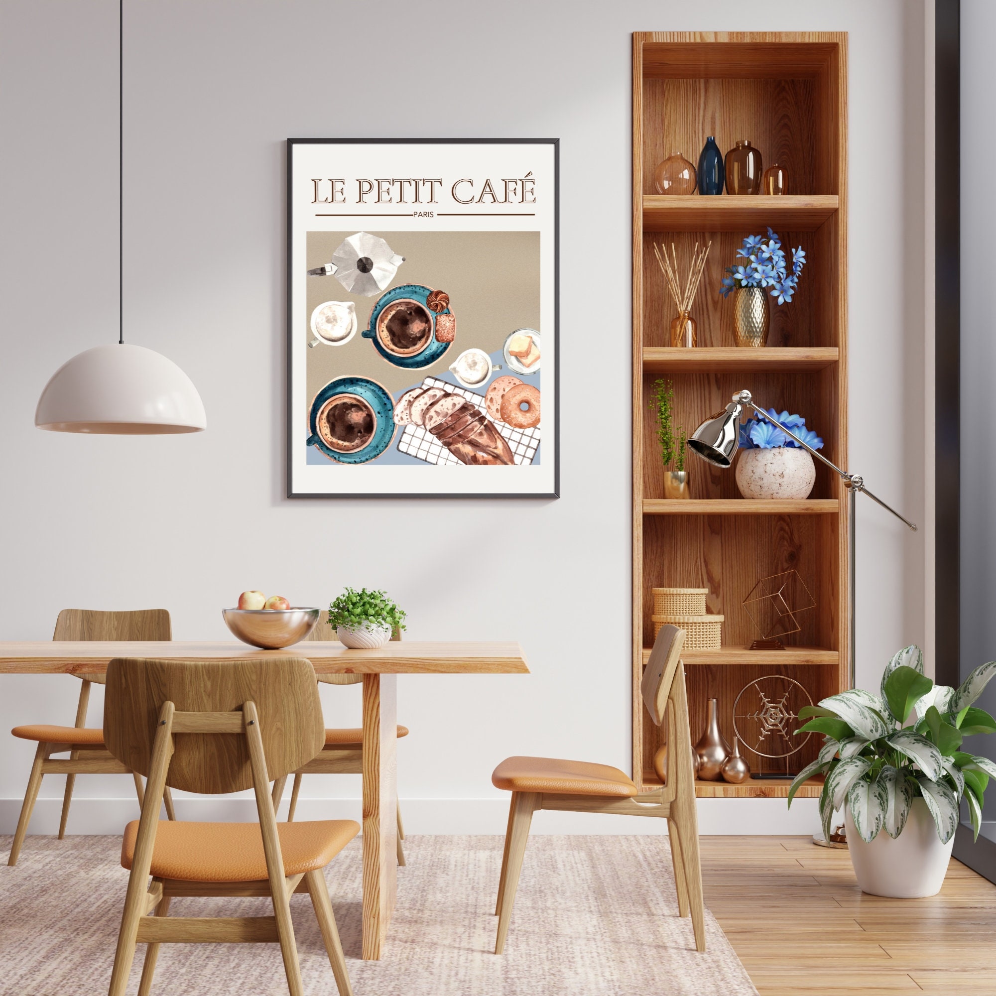 French Cafe Poster, Kitchen Wall Art, Printable Breakfast Art, Coffee ...