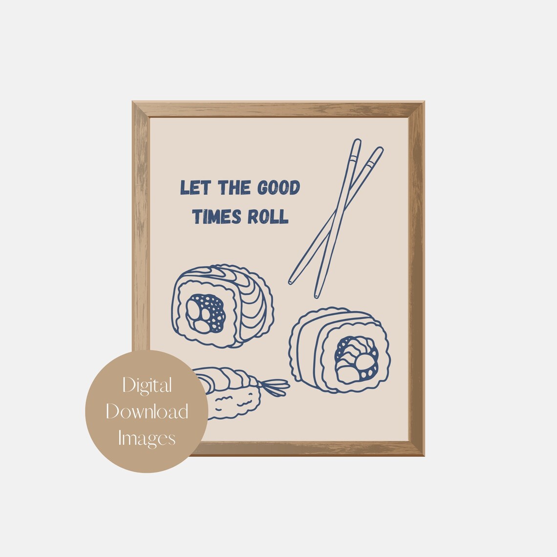 Sushi Art Print: Retro Japanese Food Poster (instant Download) - Etsy