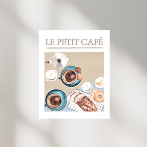 French Cafe Poster, Kitchen Wall Art, Printable Breakfast Art, Coffee ...