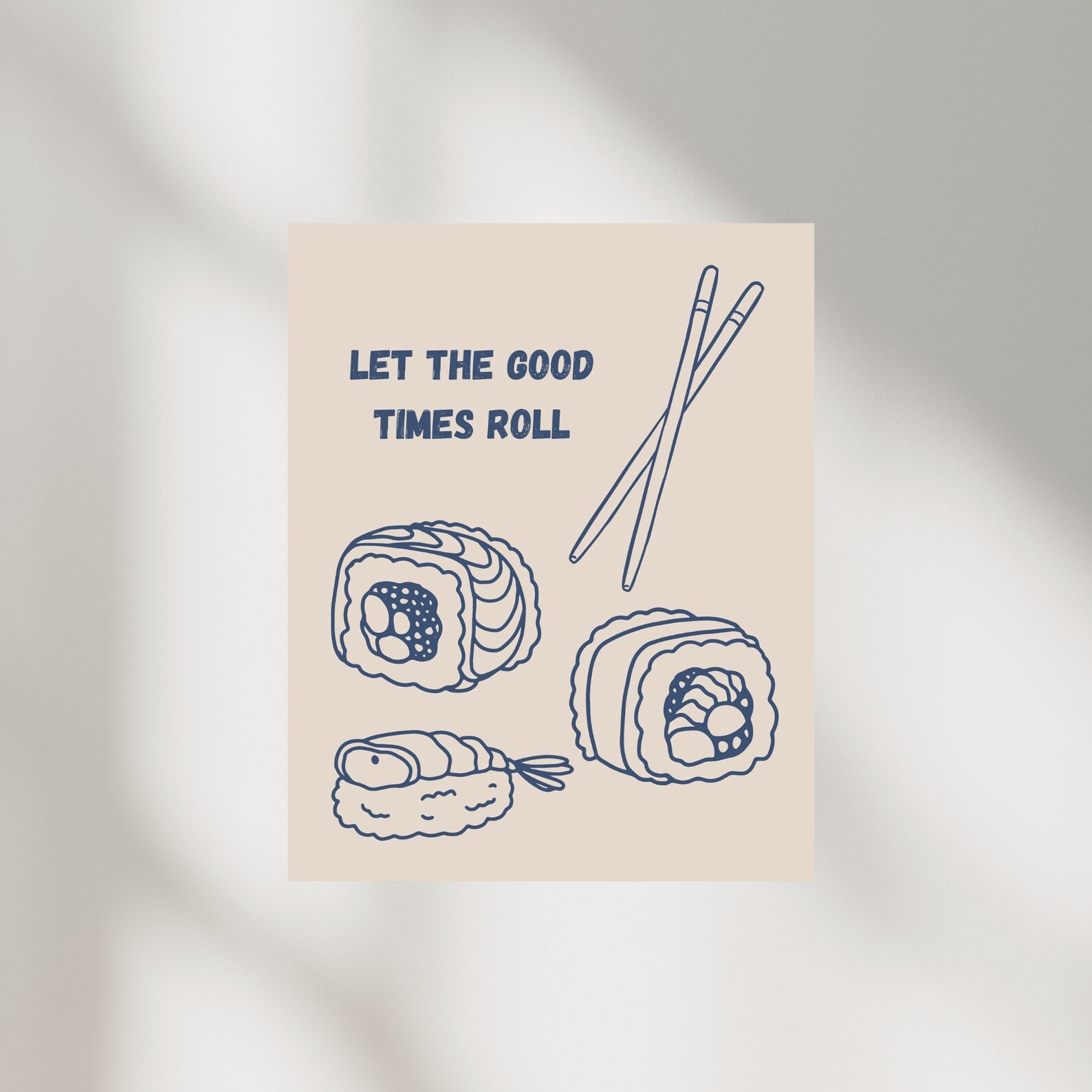 Sushi Art Print: Retro Japanese Food Poster (instant Download) - Etsy