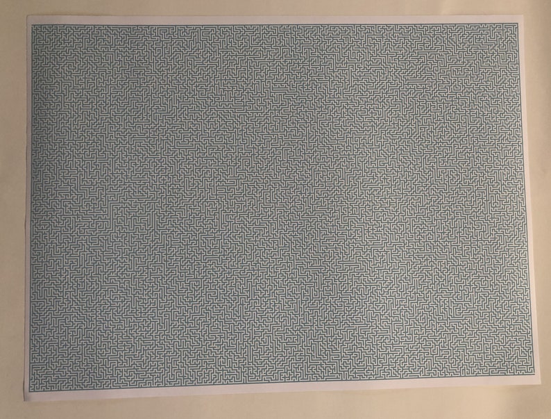 Large Format Paper Maze Poster Size Paper Maze Poster Size - Etsy