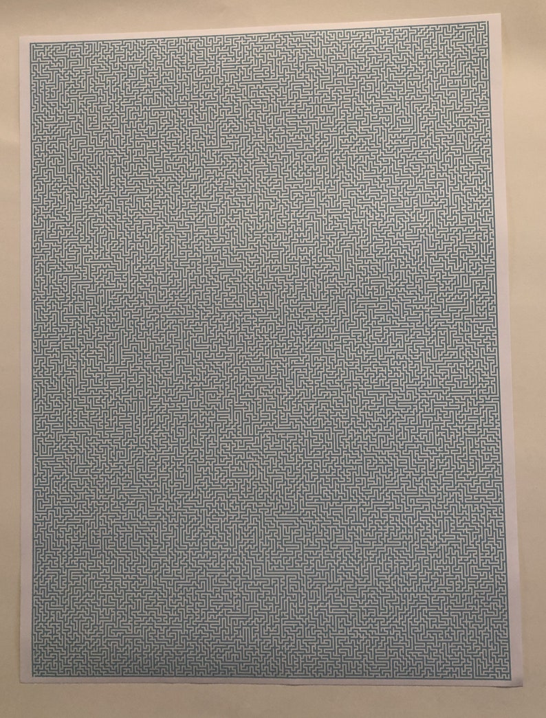 Large Format Paper Maze Poster Size Paper Maze Poster Size - Etsy