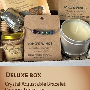 Menopause Tea Gift Box: Organic Tea, Crystal Bracelet, Self Care Set - Etsy