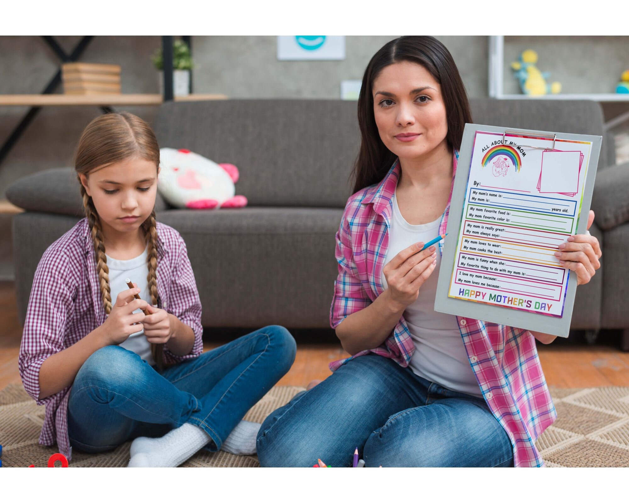 Mother's Day Card, Printable About My Mom Mother's Day Mom Printable ...