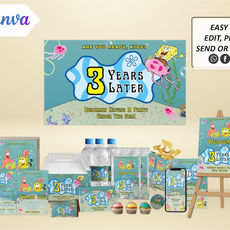 Spongebob Fonts for Canva - Etsy