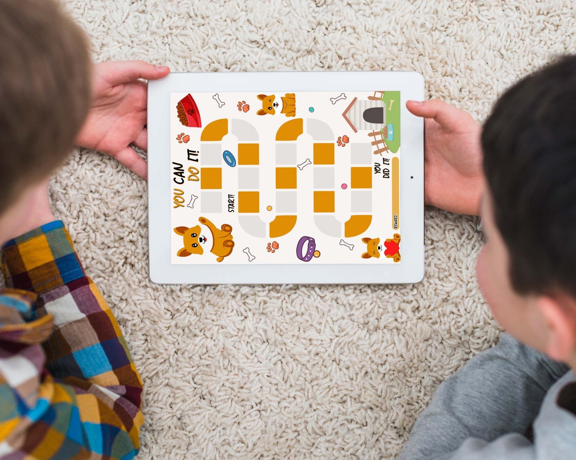 Printable Dog Reward Chart Pet Kids Behavior Chart Instant Download ...