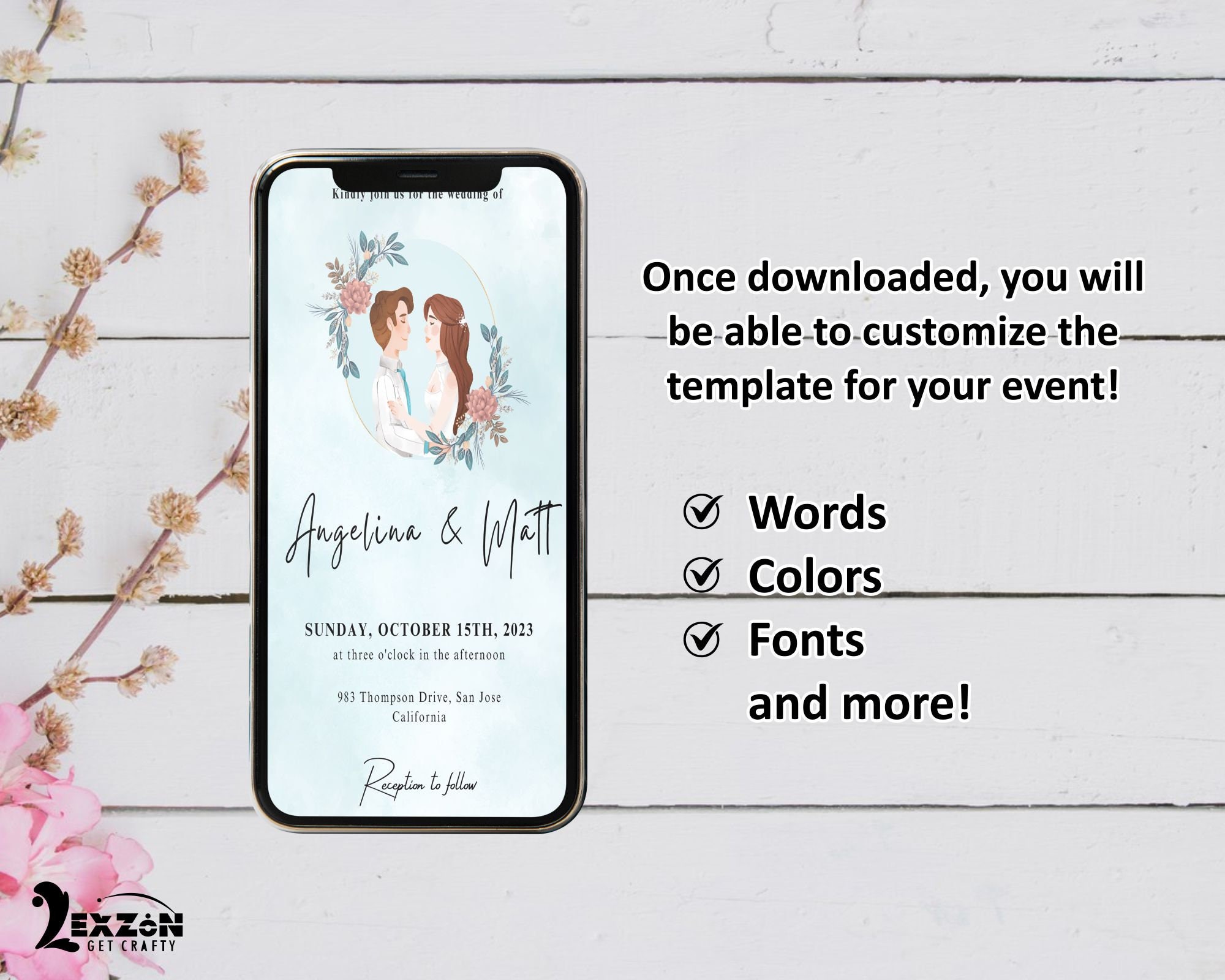 DIY Digital Wedding Party Invitation Wedding Planner Wedding Invites ...