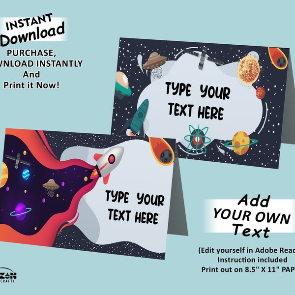 Outer Space Labels - Etsy