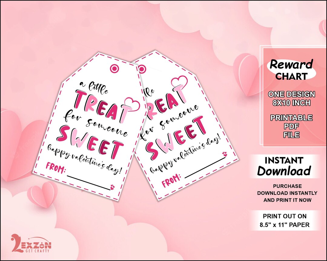 Valentines Day Gift Tags. Gift Tags for Valentine's Day. Printable PDF ...