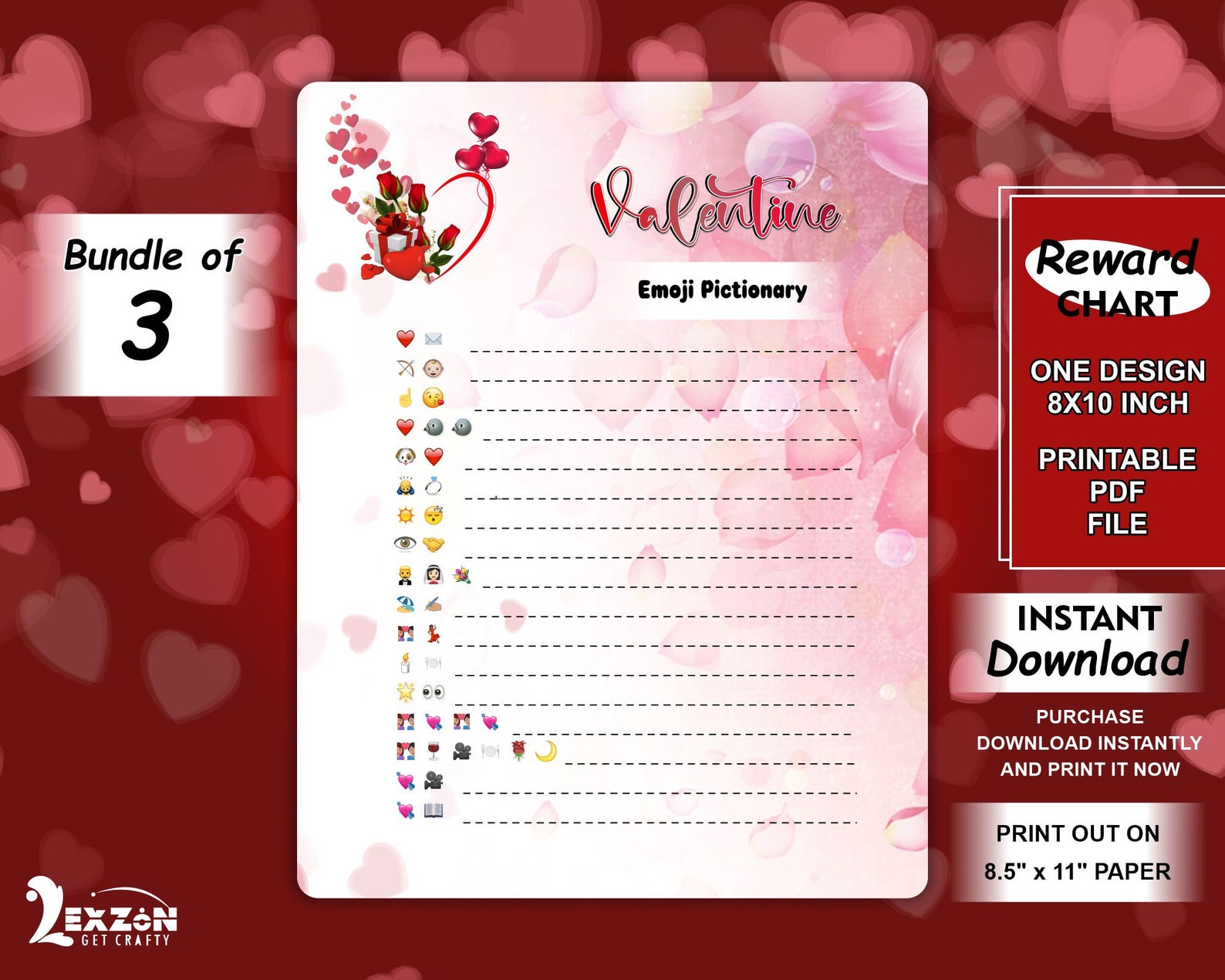 Romantic Movie Emoji Pictionary 3 Games / Valentine's Day Emoji ...