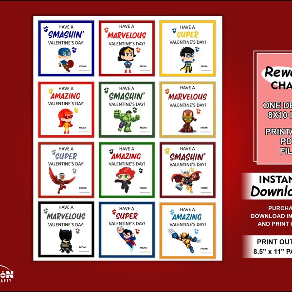Superhero Valentine - Etsy