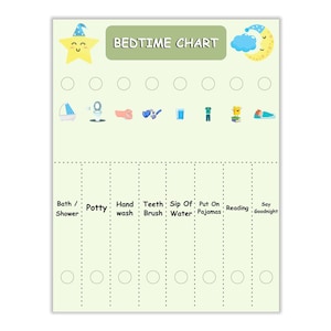Toddler Routine, Bedtime Routine Chart, Visual Schedule, Checklist With ...