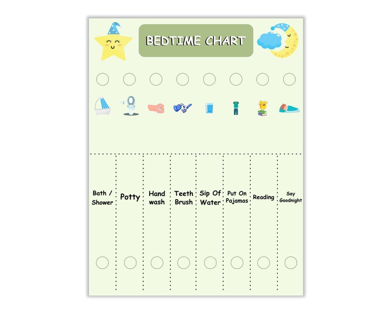 Toddler Routine, Bedtime Routine Chart, Visual Schedule, Checklist With ...