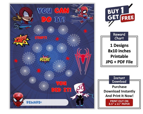 Printable Spiderman Sticker Chart