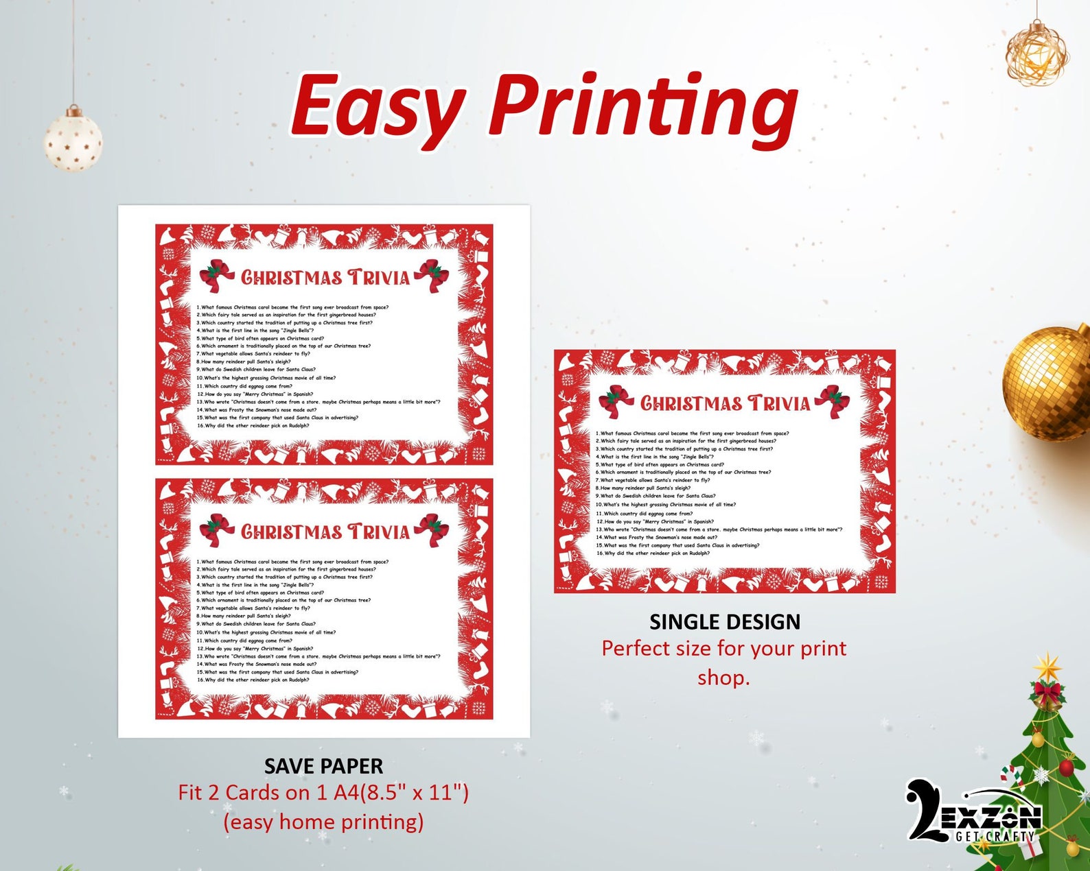 Christmas Trivia Game, Christmas Party Games, Festive Season ...