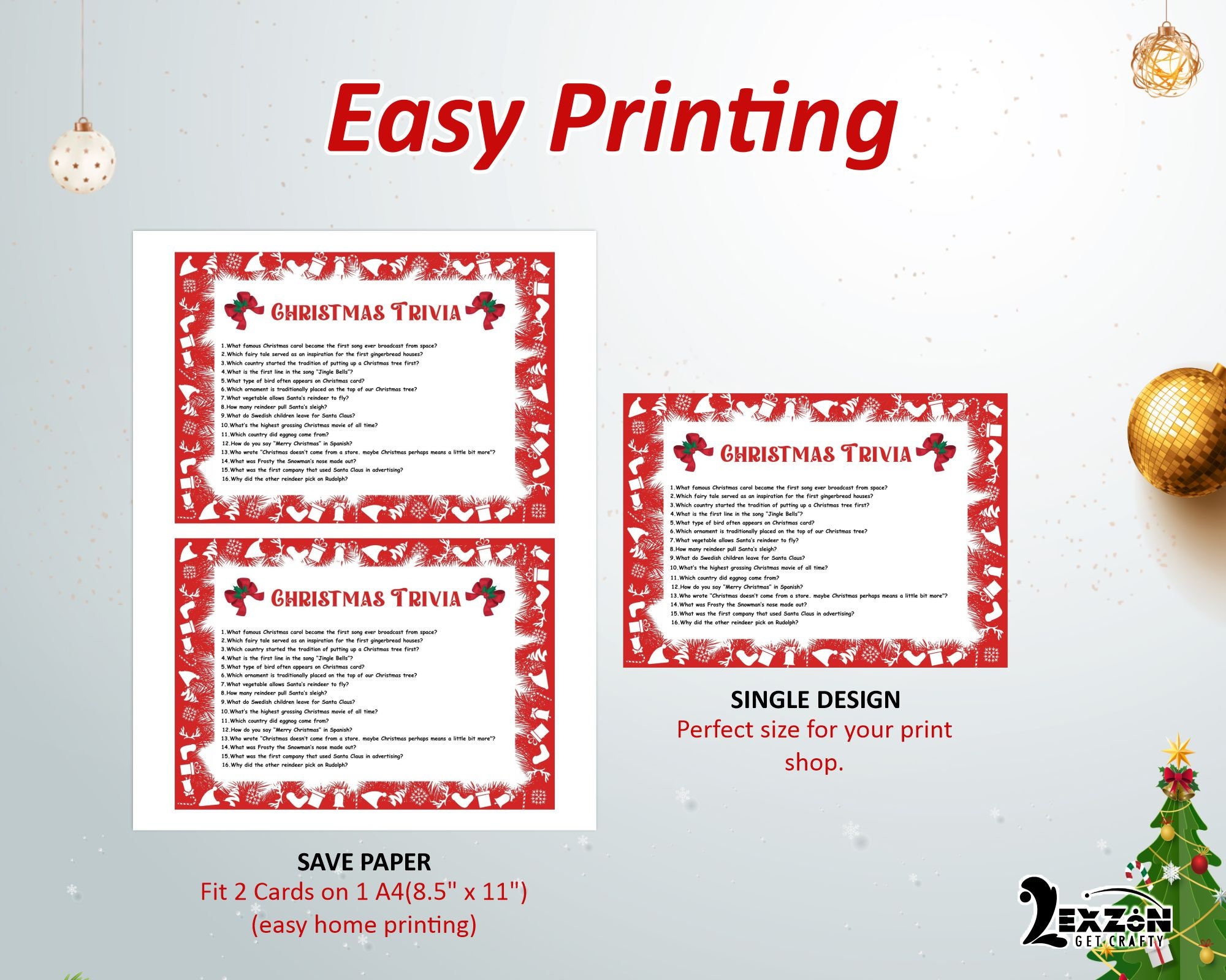 Christmas Trivia Game, Christmas Party Games, Festive Season ...