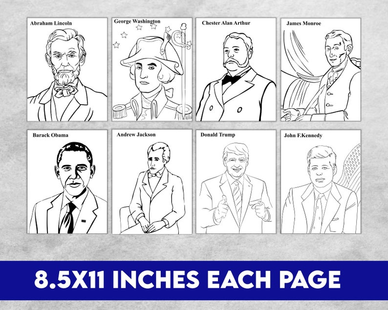 Printable President Coloring Pages, Crafts for Kids, History ...