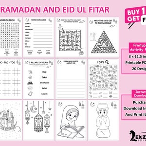 Ramadan Activity Printable, Eid Activities, Ramadan Activity Book ...